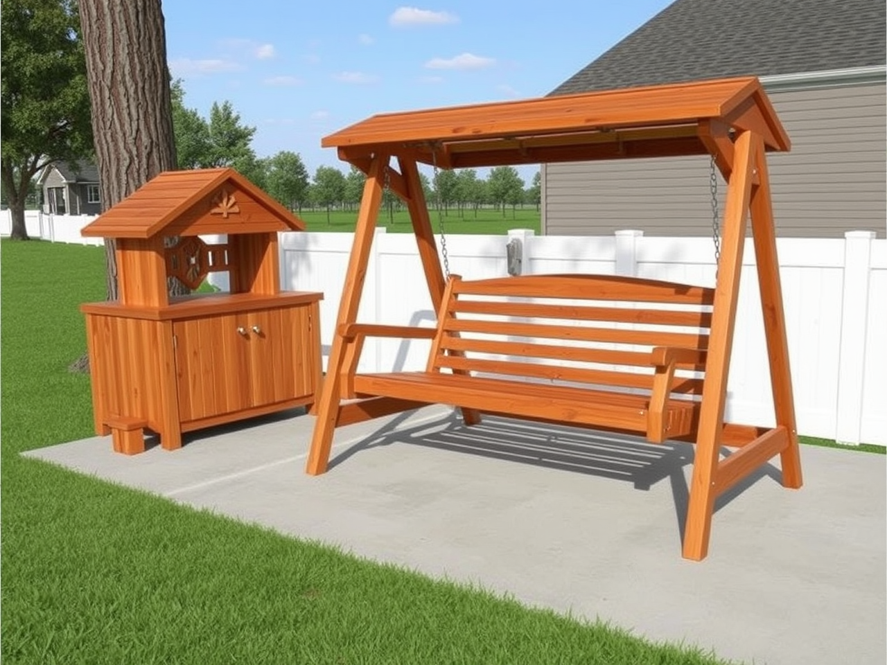 Exploring the Backyard Discovery Canyon Creek All Cedar Swing Set A ...